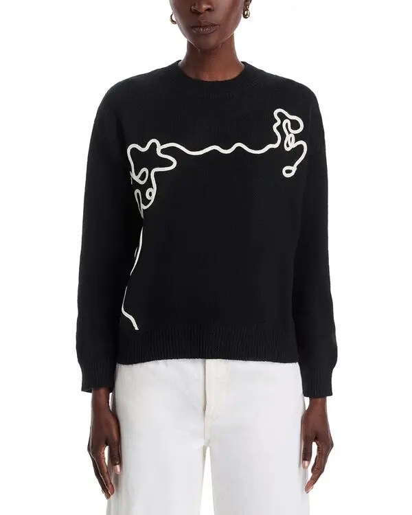 Gracia Flower Embroidered Sweater