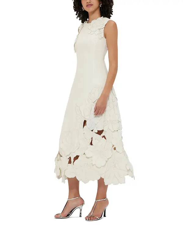 LEO LIN Cleo Applique Sleeveless Midi Dress