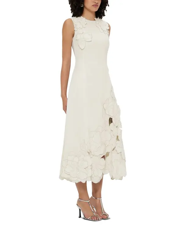 LEO LIN Cleo Applique Sleeveless Midi Dress
