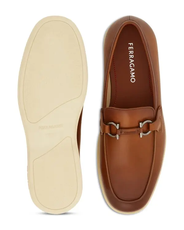 FERRAGAMO Gancini Leather Loafers - Sella