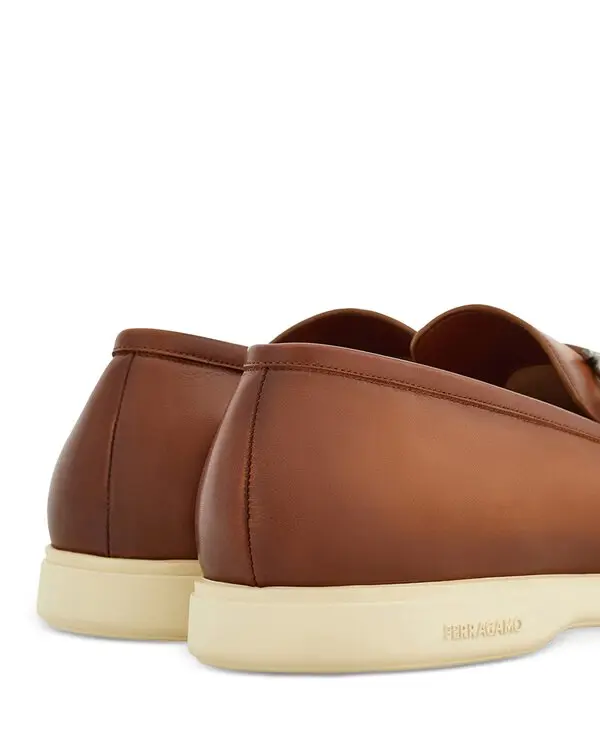 FERRAGAMO Gancini Leather Loafers - Sella