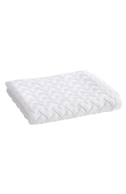 CHRISTY Trellis Textured Cotton Rayon Fibre Blend Soft Hand Towels - White