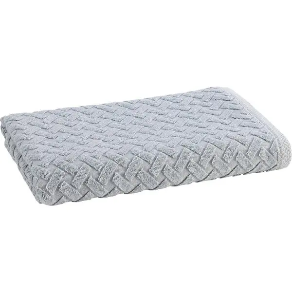 CHRISTY Trellis Textured Cotton Rayon Fibre Blend Soft Bath Towels - Glacier