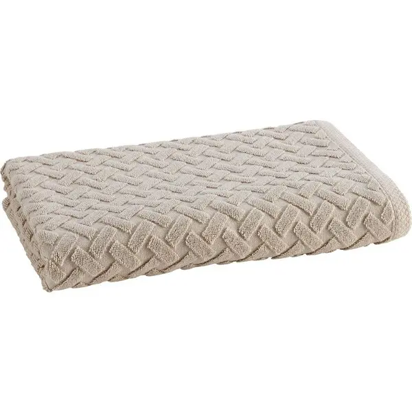 CHRISTY Trellis Textured Cotton Rayon Fibre Blend Soft Bath Towels - Oak