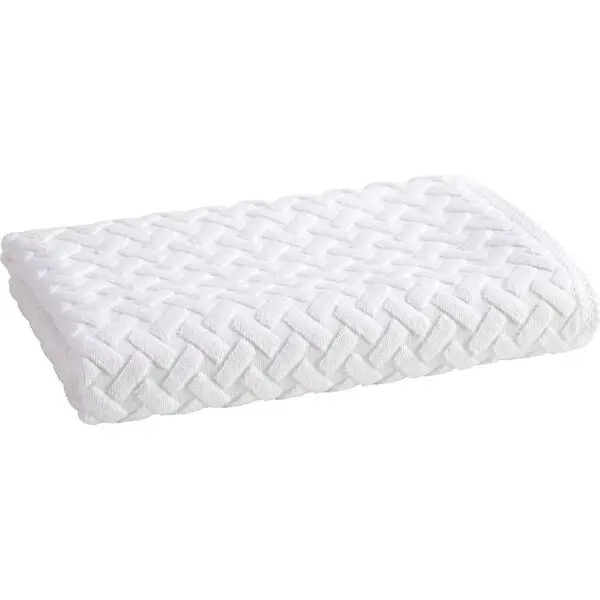 CHRISTY Trellis Textured Cotton Rayon Fibre Blend Soft Bath Towels - White