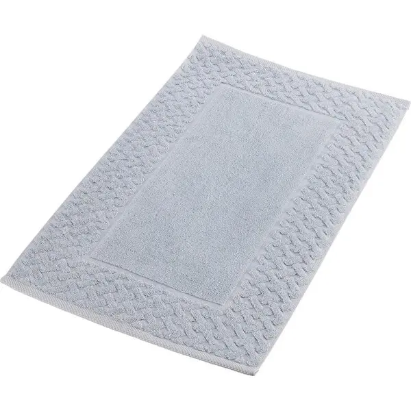 CHRISTY Trellis Textured Cotton Rayon Fibre Blend Bath Mat - Glacier