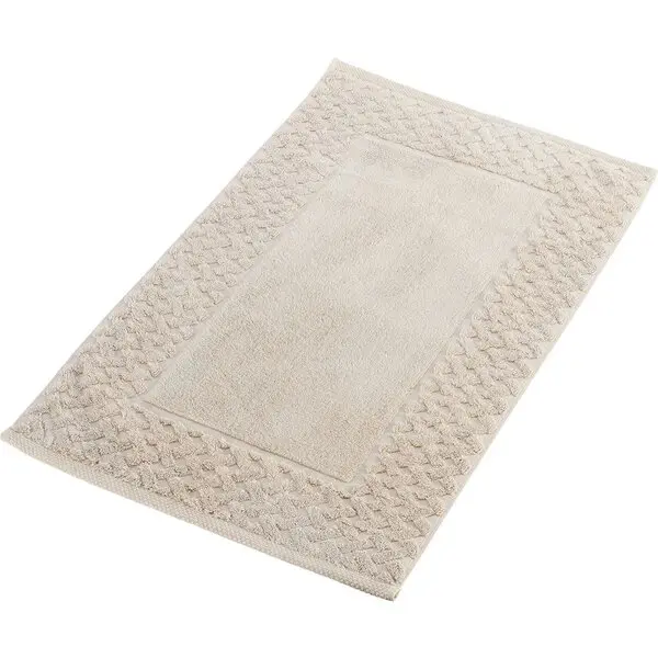 CHRISTY Trellis Textured Cotton Rayon Fibre Blend Bath Mat - Oak