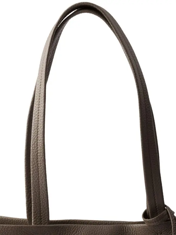 Prada Leather Tote Bag - Grey