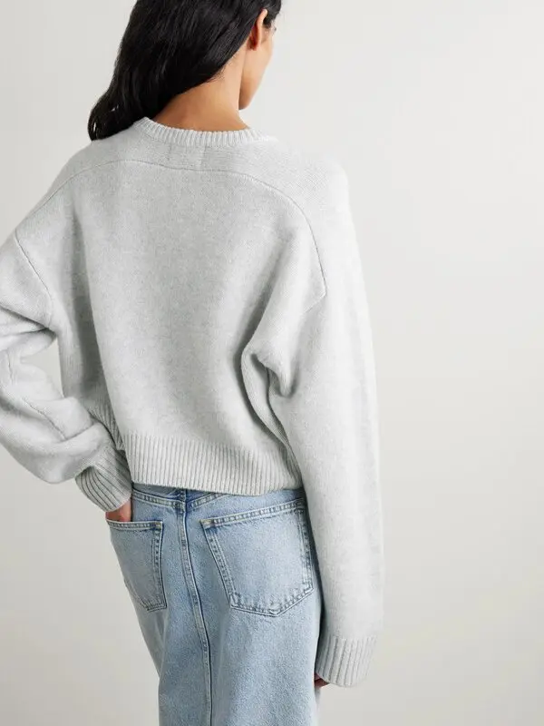 Loulou De Saison Bruzzi Wool And Cashmere-blend Sweater - Gray