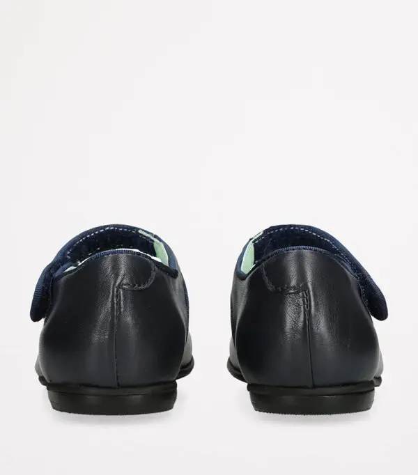 PAPOUELLI Leather Mary Janes - Navy