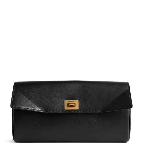 Balenciaga Leather Rodeo Wallet - Black