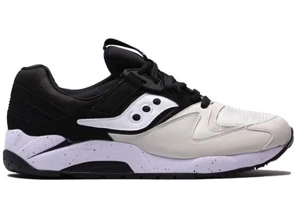 Saucony Grid 9000 Hallowed Packin Sneakers - White/black