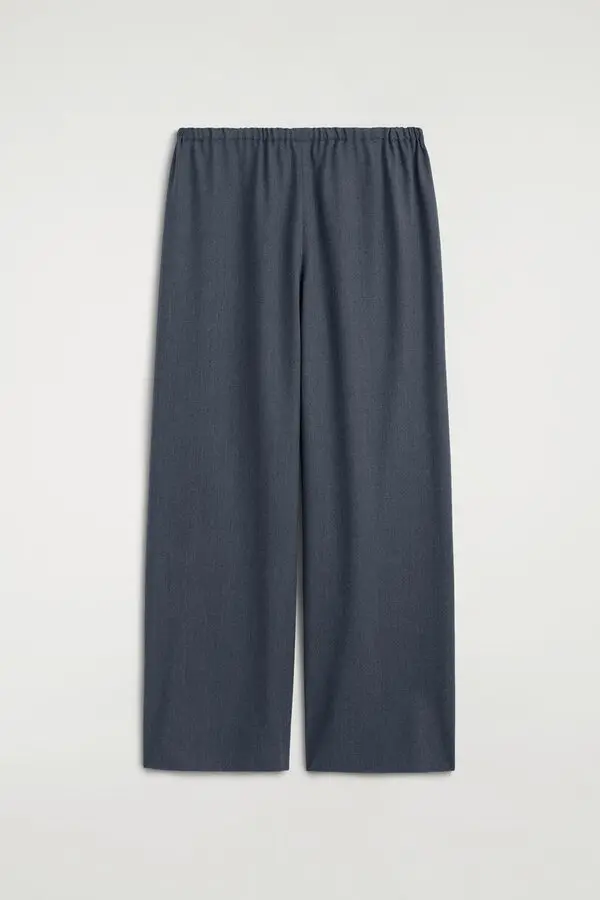 Cos Wool-blend Wide-leg Pants - Gray