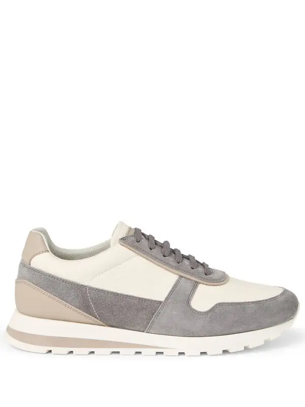 Brunello Cucinelli Panelled Sneakers - Grey