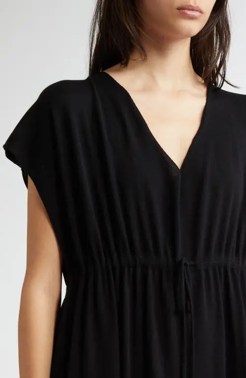 Johnstons Of Elgin Open Knit Superfine Merino Wool V-neck Dress