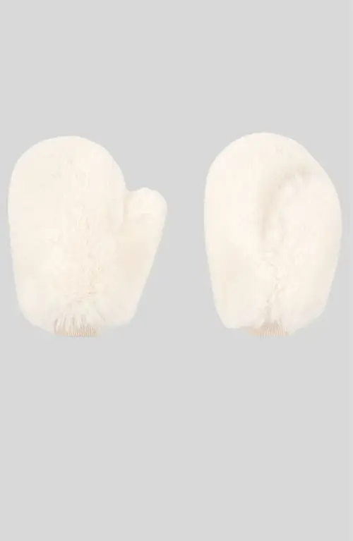 Cynthia Rowley Faux Fur Mittens - Ivory