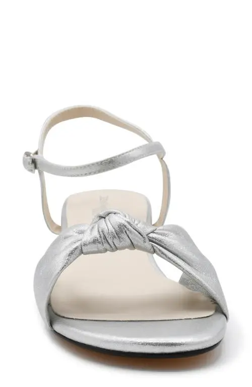 TOUCH UPS Rose Ankle Strap Wedge Sandal - Silver