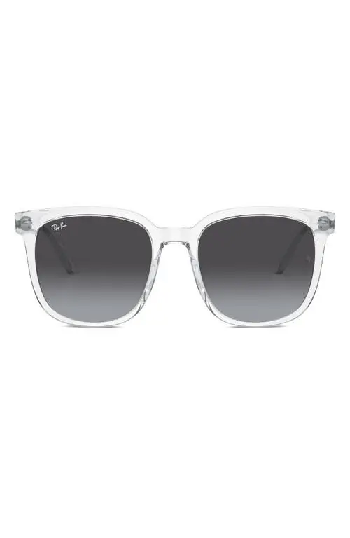 Ray-ban 55mm Gradient Square Sunglasses - Transparent/ Grey Gradient