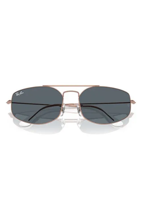 Ray-ban 57mm Irregular Oval Sunglasses - Copper