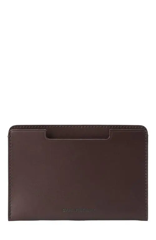 CARL FRIEDRIK Easton Passport Holder - Chocolate