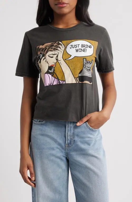 PHILCOS Just Bring Wine Graphic T-shirt