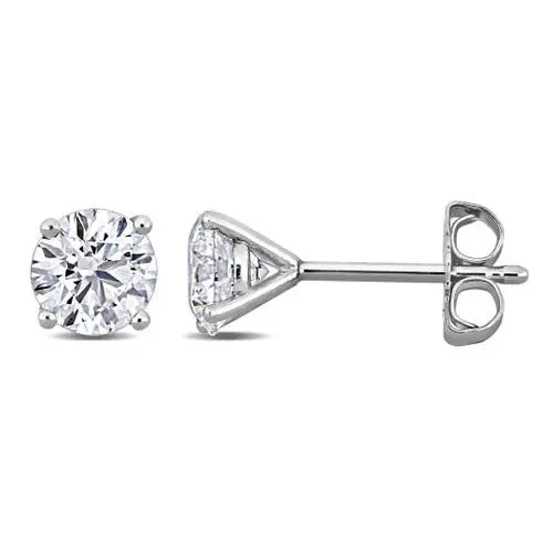 JULIANNA B. 1 Ctw Lab-grown Diamond Stud Earrings - White Gold