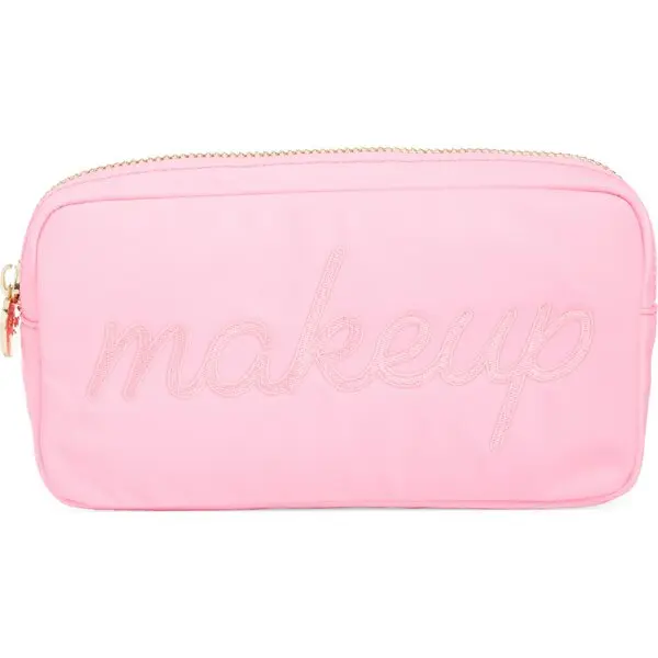 Stoney Clover Lane Embroidered Pouch - Bubblegum