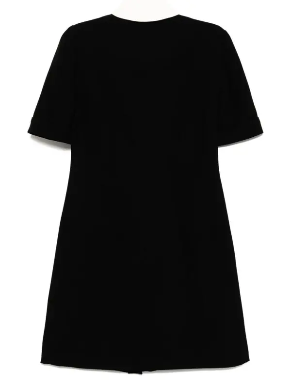 Dice Kayek Short Sleeve Shift Dress With Peter Pan Collar