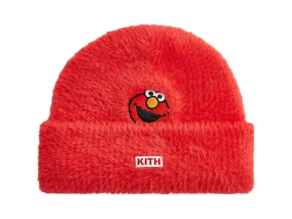 Kith X Sesame Street Baby Elmo Mia Beanie - Rhubarb