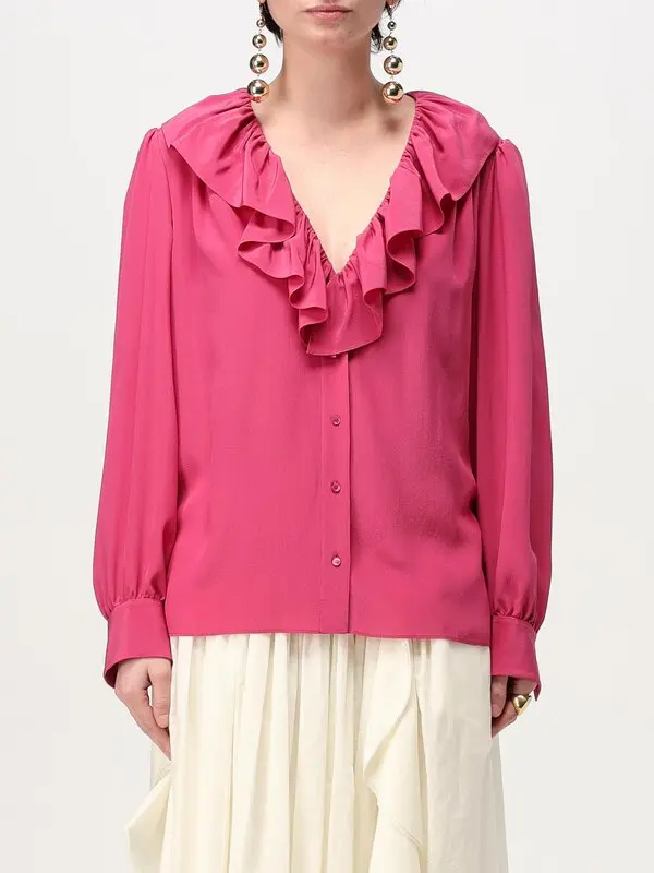 Chloé Ruffled V-neck Shirt