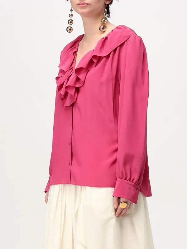Chloé Ruffled V-neck Shirt