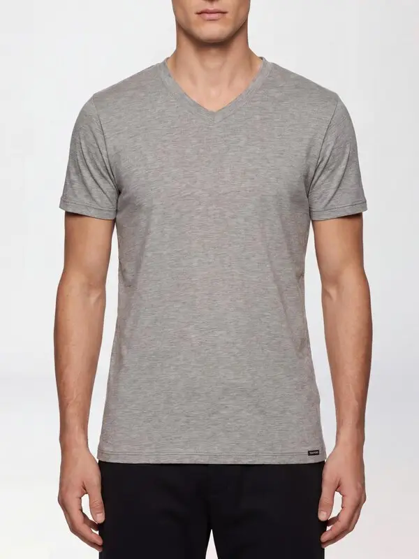 TOM FORD Stretch Cotton Blend Undershirt - Grey