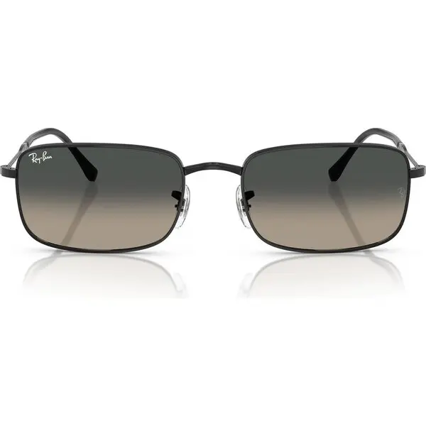 Ray-ban 56mm Gradient Rectangle Sunglasses - Black