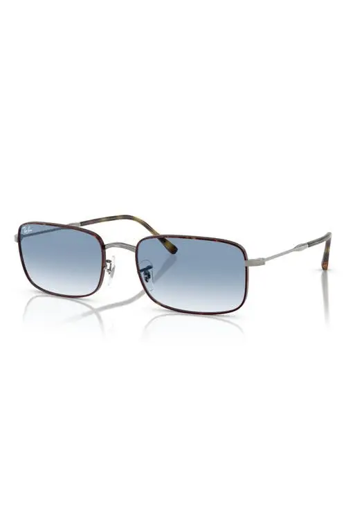 Ray-ban 56mm Gradient Rectangle Sunglasses - Brown Gradient