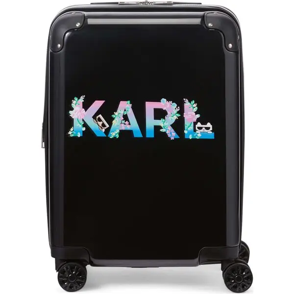 Karl Lagerfeld Flowers 21-inch Upright Carry-on Suitcase