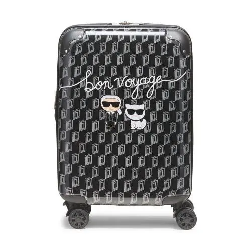 Karl Lagerfeld 21" Bon Voyage Carry-on Suitcase - Black/grey