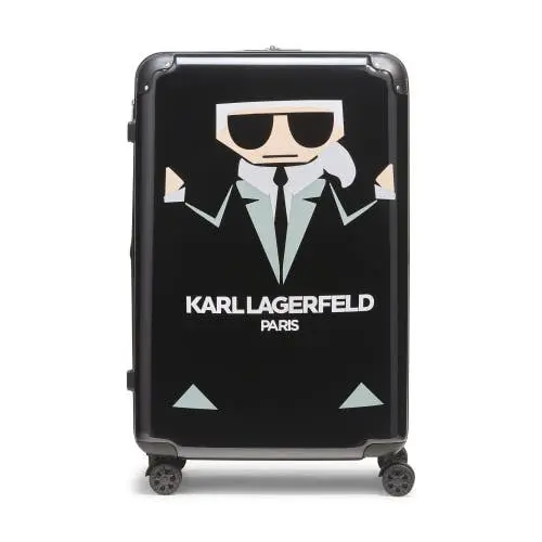 Karl Lagerfeld Karl In A Box Upright Suitcase - Black