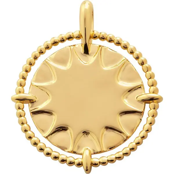 Monica Vinader Talisman Sun Pendant Charm - 18kt Gold Vermeil