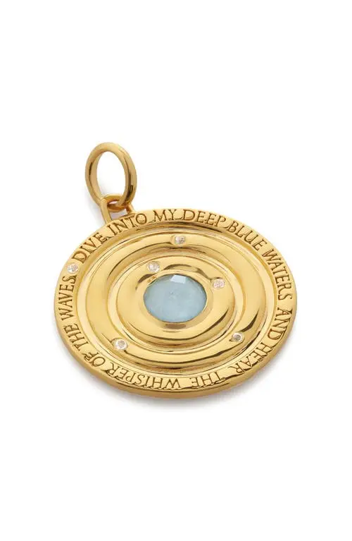 Monica Vinader Ocean Pendant Charm - 18k Gold Vermeil