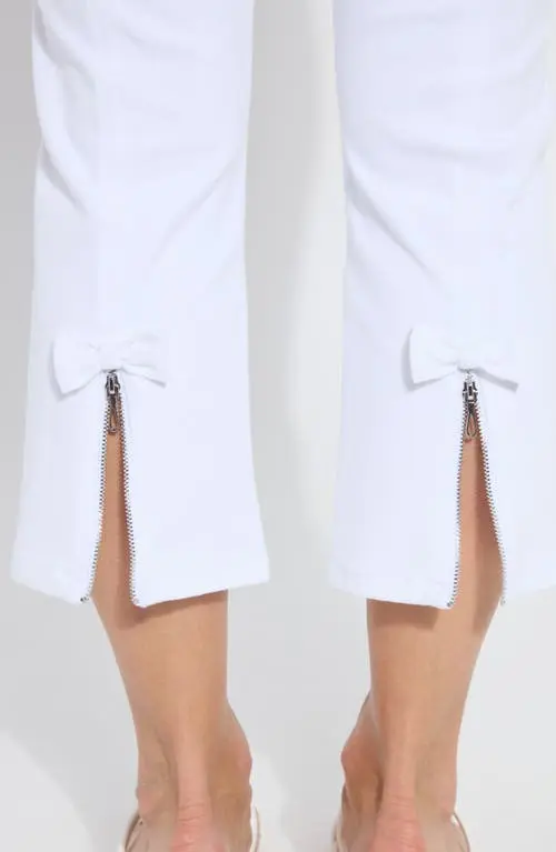 Lyssé The Lizzette Bow Zip Hem Crop Flare Pants