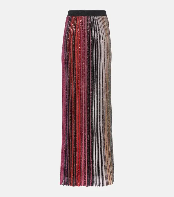Missoni Striped Sequined Lamé Maxi Skirt - Multicoloured