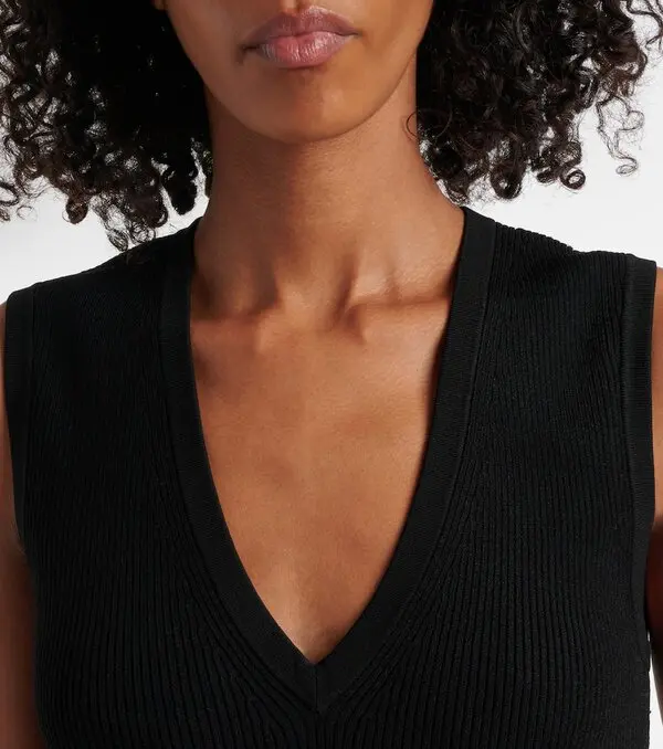 Veronica Beard Sid Ribbed-knit Top