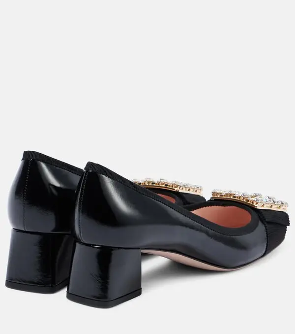 ROGER VIVIER Tres Vivier Embellished Patent Leather Pumps