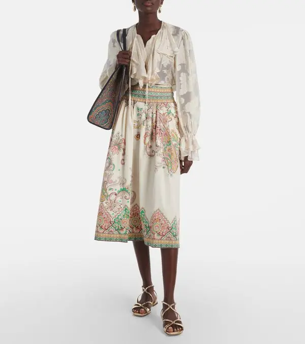 Etro Paisley Printed Midi Skirt