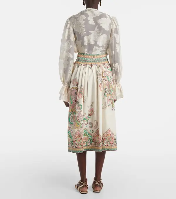 Etro Paisley Printed Midi Skirt