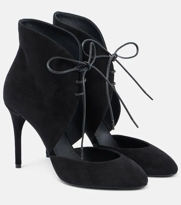 Alaïa Suede Lace-up Pumps