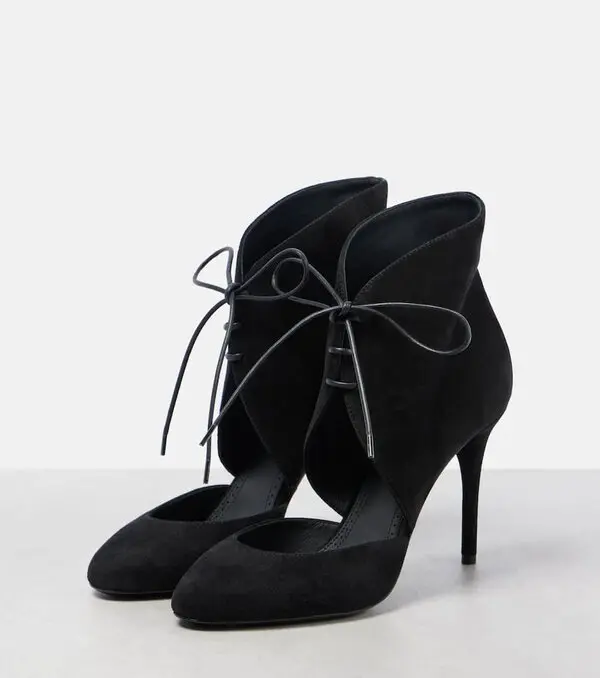 Alaïa Suede Lace-up Pumps