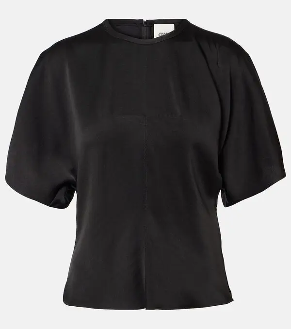 Isabel Marant Étoile Karlita Satin Top - Black