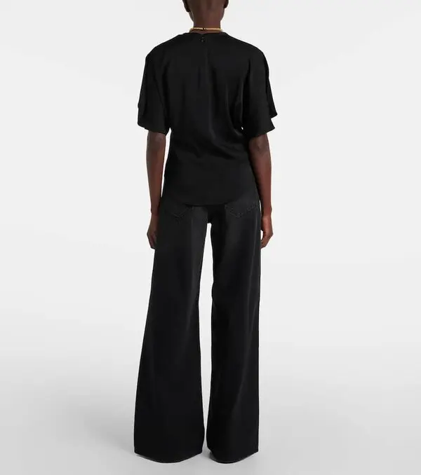 Isabel Marant Étoile Karlita Satin Top - Black