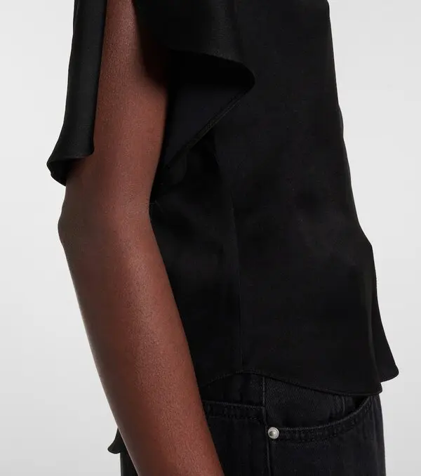 Isabel Marant Étoile Karlita Satin Top - Black